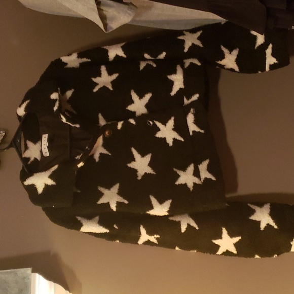 HYFVE | Jackets & Coats | Nwot Cropped Star Sherpa Jacket | Poshmark